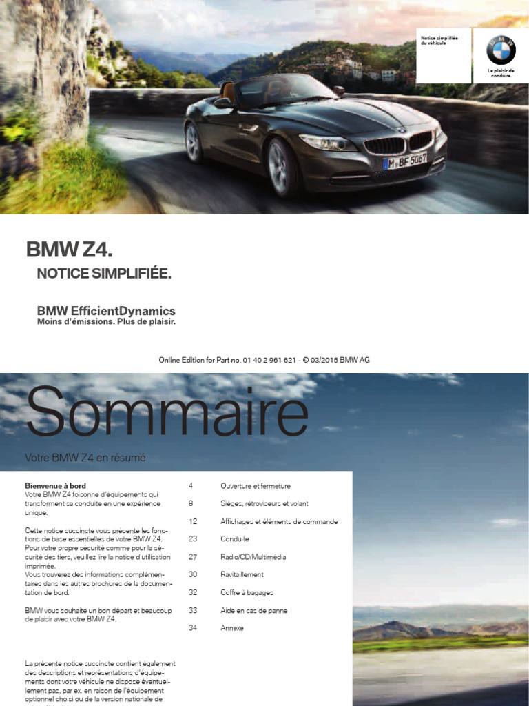 BMW Notice+Simplifiée 01402961621 | PDF