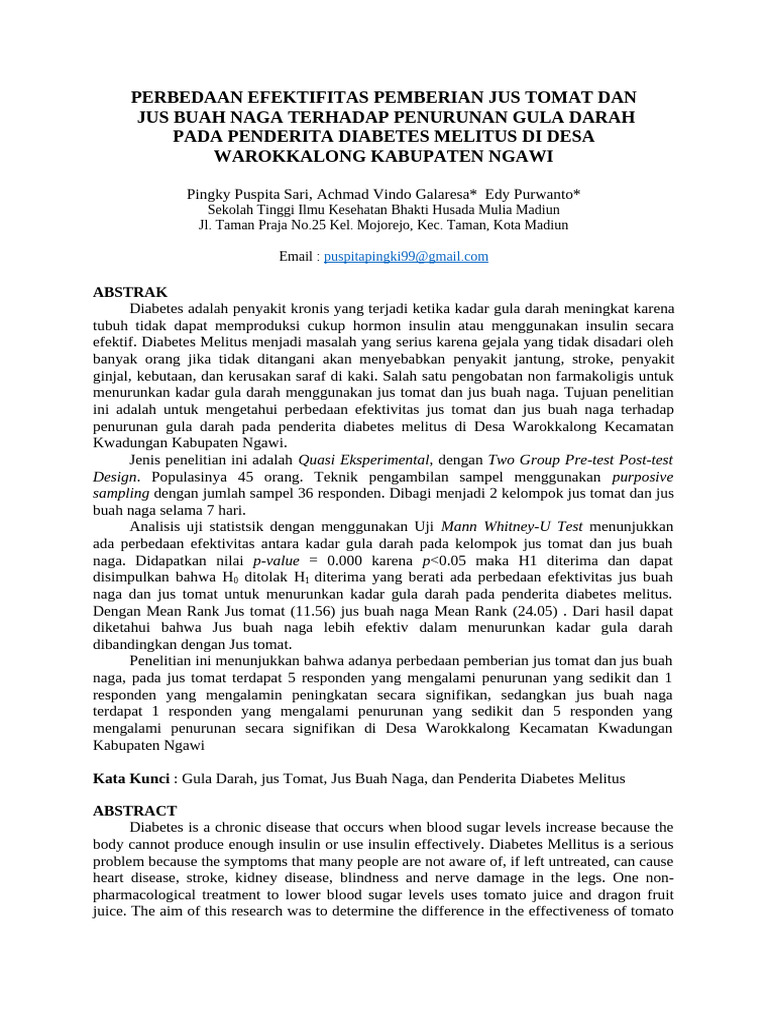 Artikel Ilmiah Hasil Penelitian Pingky | PDF