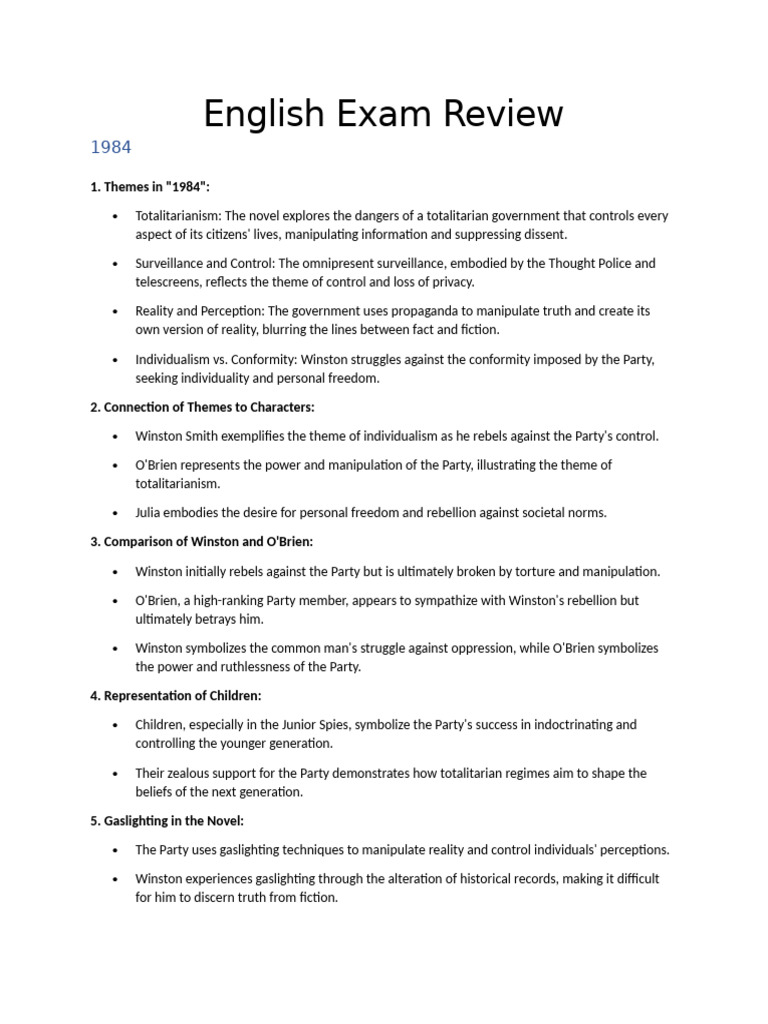 English Exam Review | PDF | Hamilton (Musical) | Alexander Hamilton