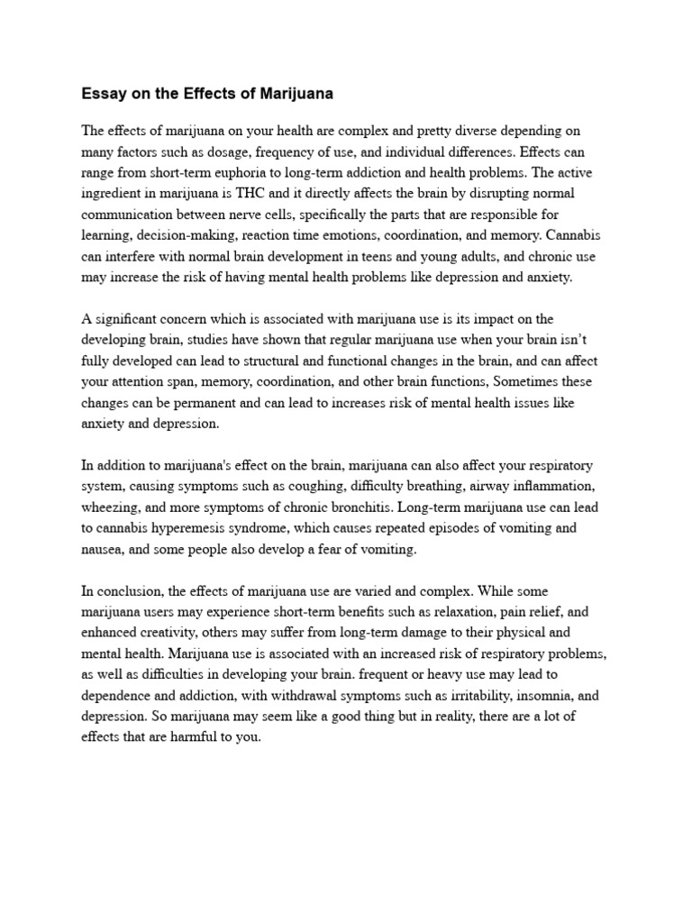 Marijuana task | PDF