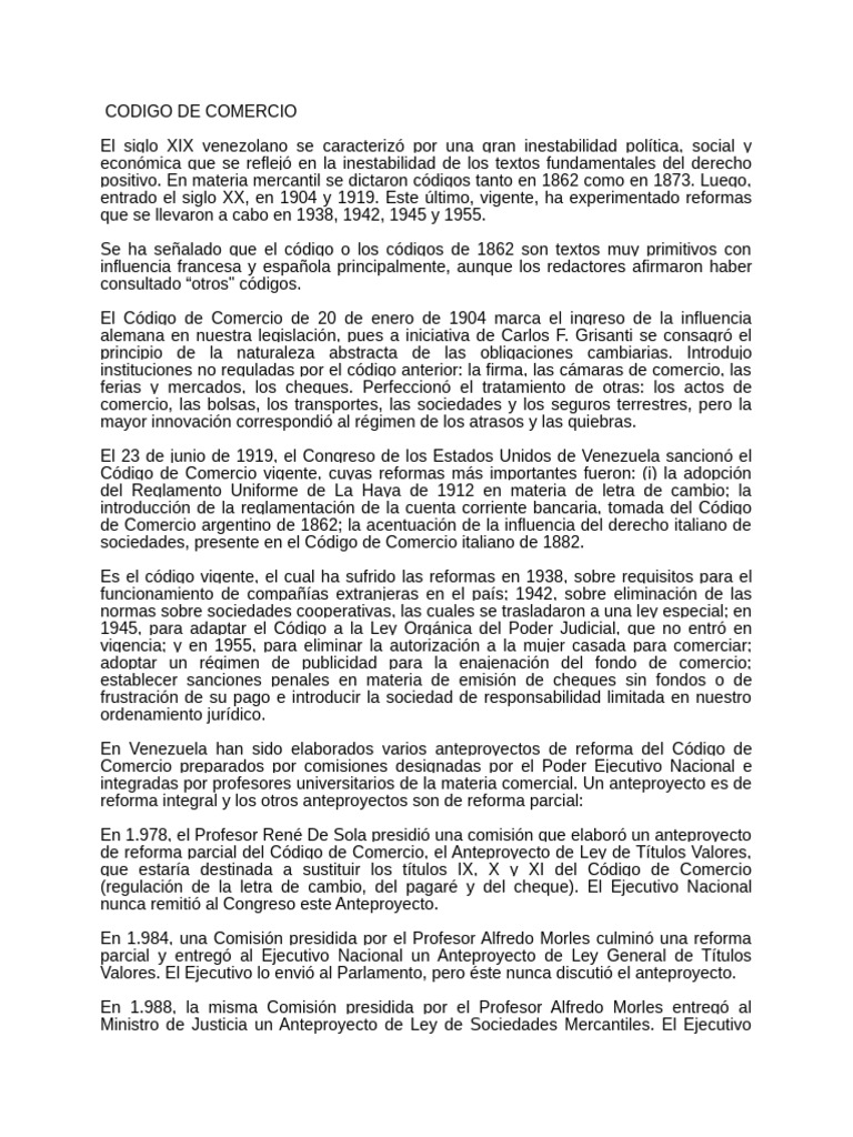 Codigo de Comercio | PDF