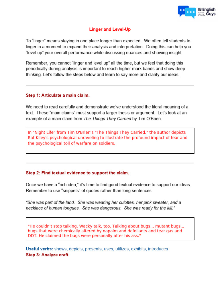Annotated-Linger and Level Up | PDF