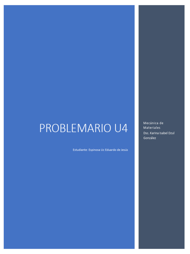 Problemario U4 | PDF