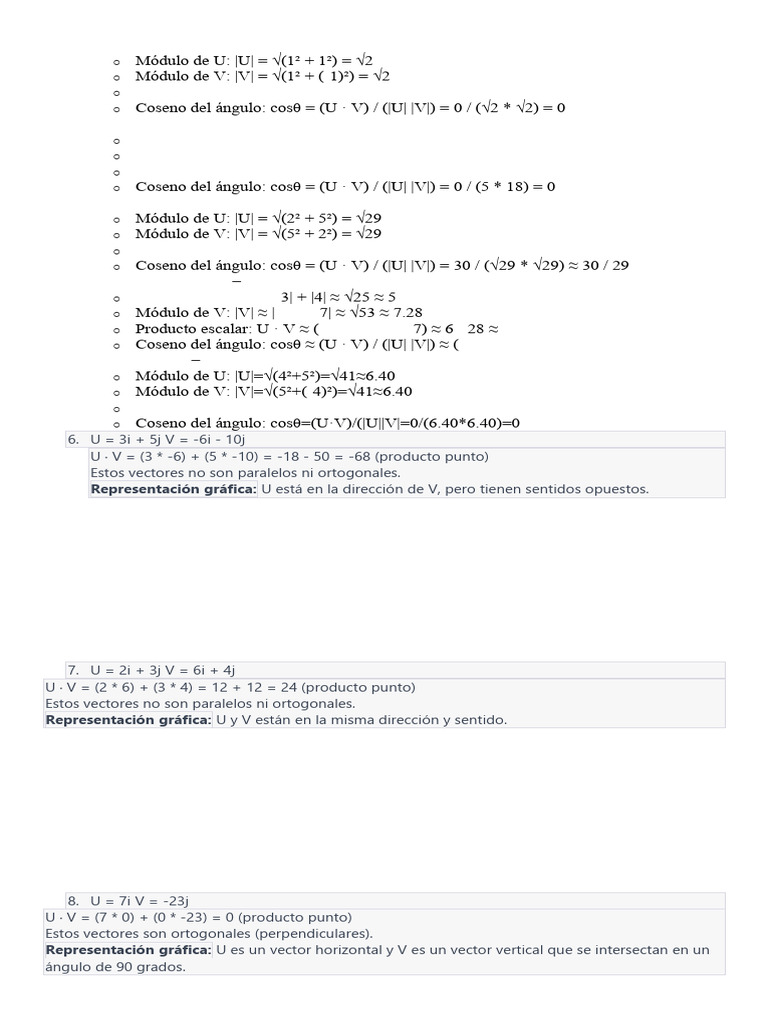 Vector Ejercicio Dos Proyeccion | PDF