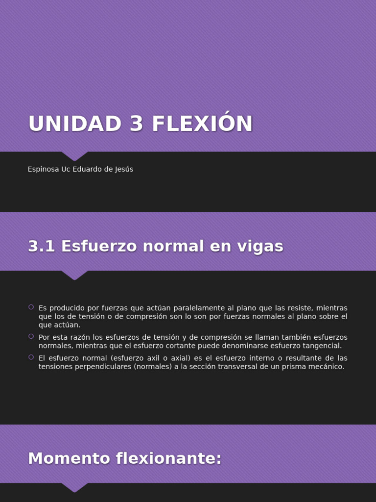 Unidad 3 Flexión | PDF