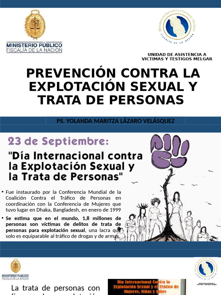 Día Internacional Contra La Explotación Sexual Y Pdf