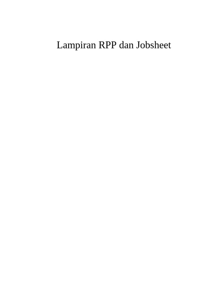 Lampiran RPP, Instrumen Dan Validator HELMI-1 | PDF