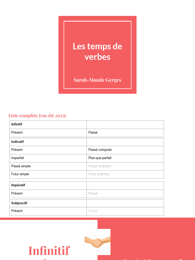 Les temps de verbes | PDF