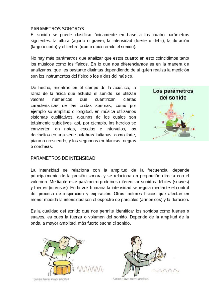 Parametros Sonoros | PDF