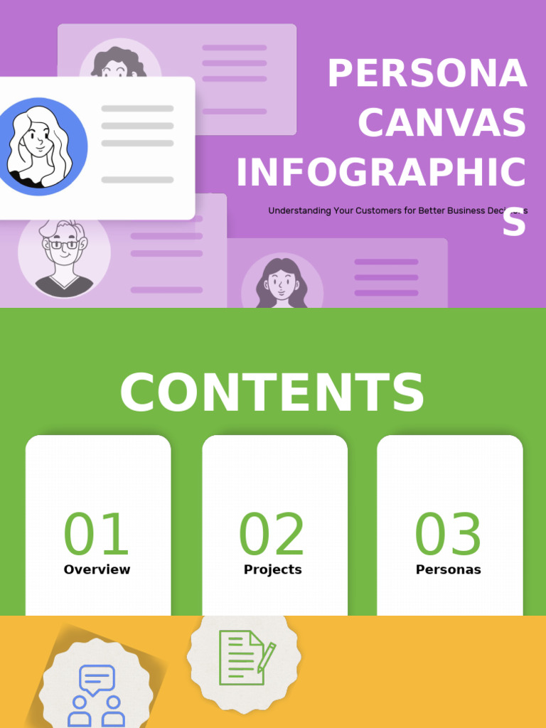 Simple Geometric Persona Canvas Infographics | PDF