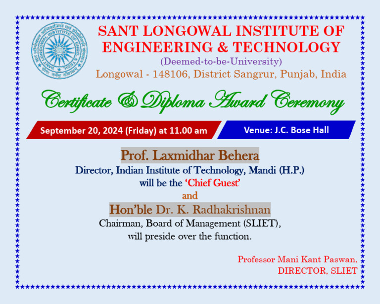Invitation Card Award Ceremony 30082024 | PDF