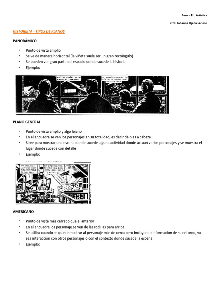 HISTORIETA TIPOS DE PLANOS | PDF