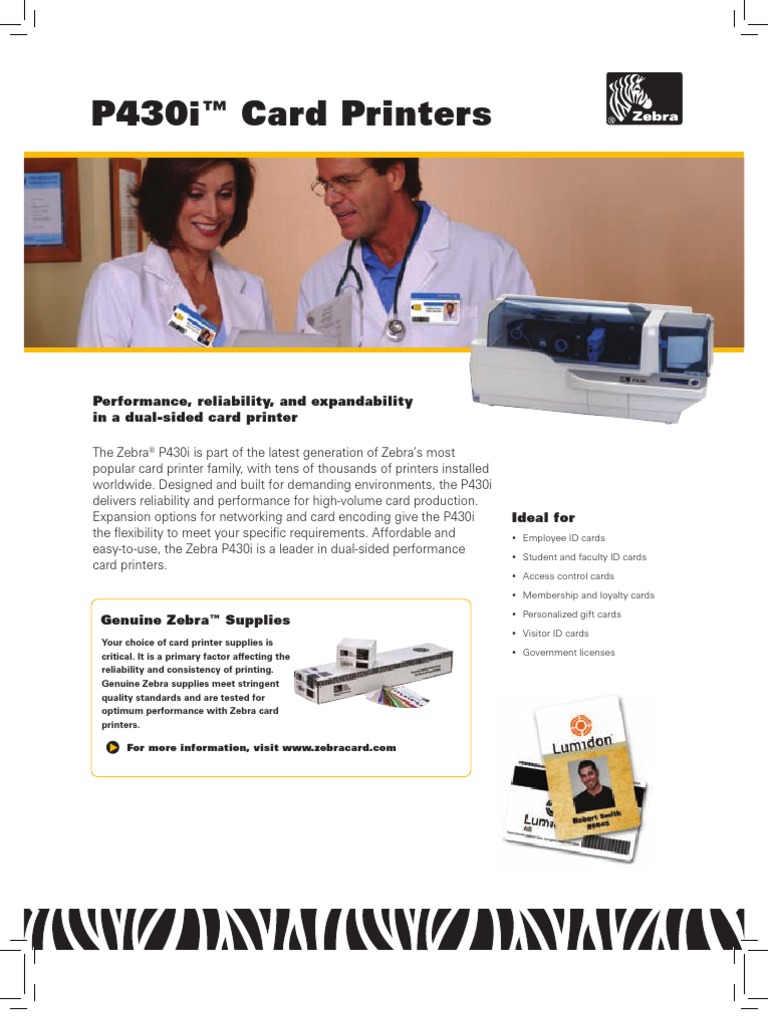 ID Card Print - P430I - Brochure | PDF | Printer (Computing) | Usb
