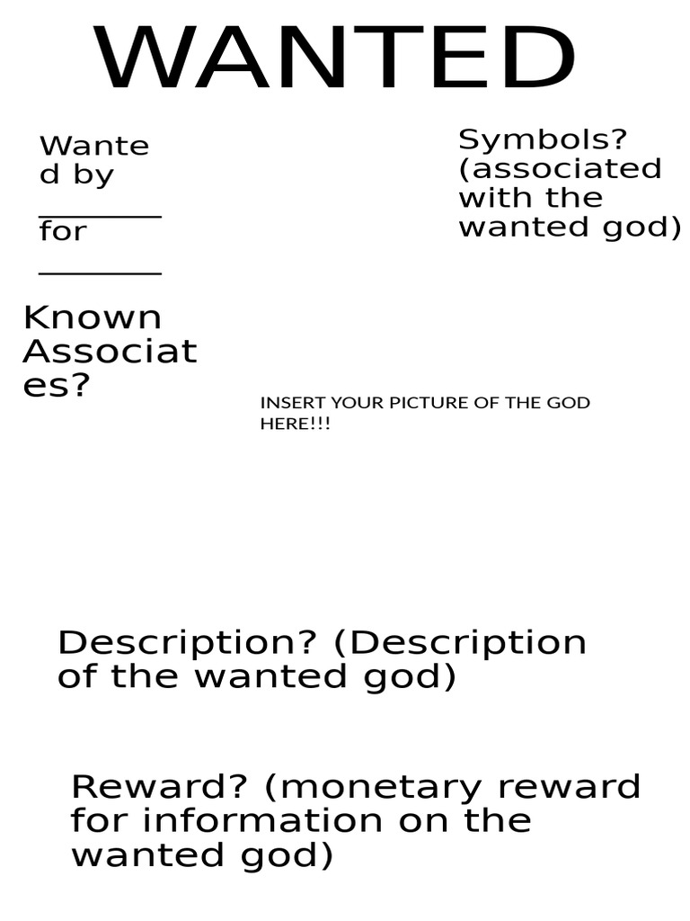 Wanted Poster | PDF