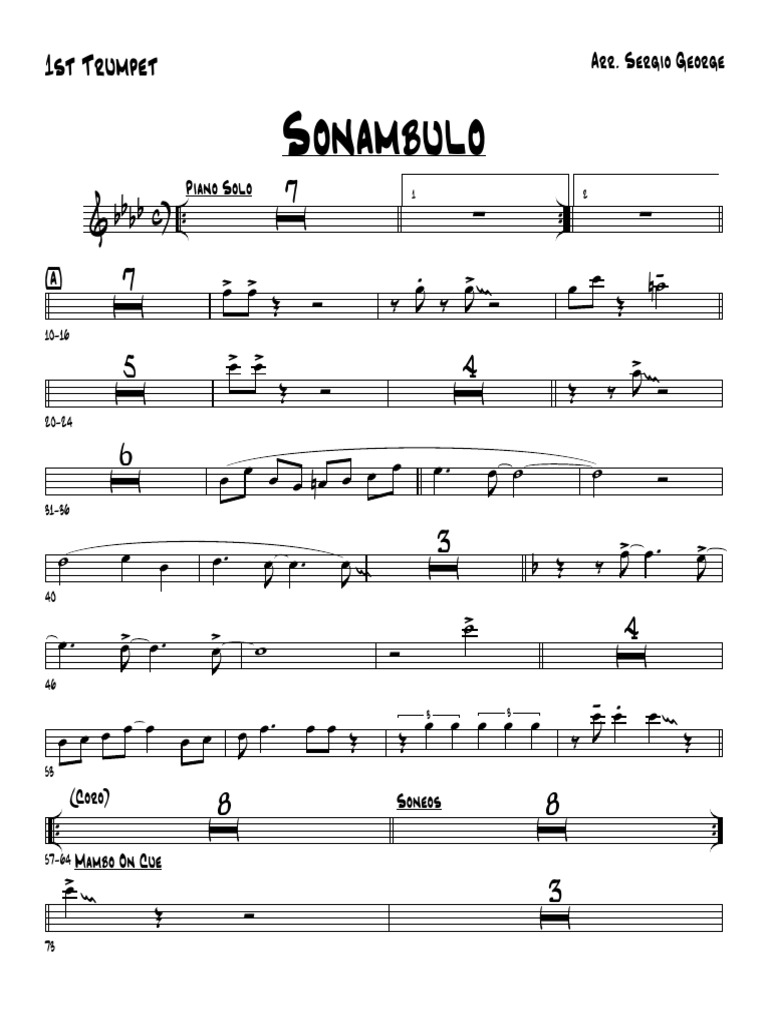 Sonambulo 1st Trumpet | PDF
