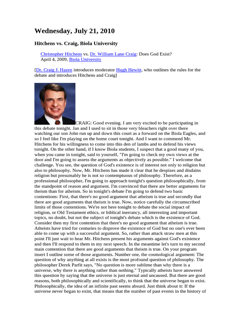 Craig Hitchens Transcript | PDF