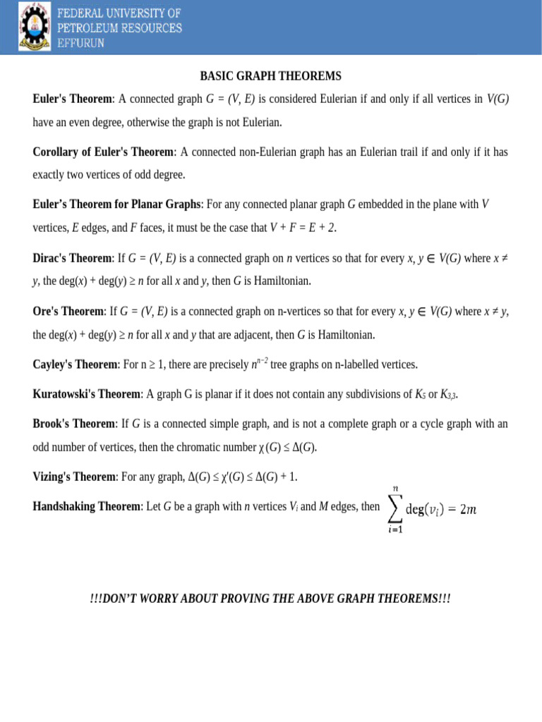 Basic Graph Theorems | PDF