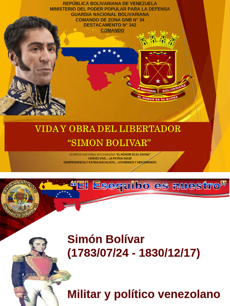 presentacion vida de simon bolivar | PDF