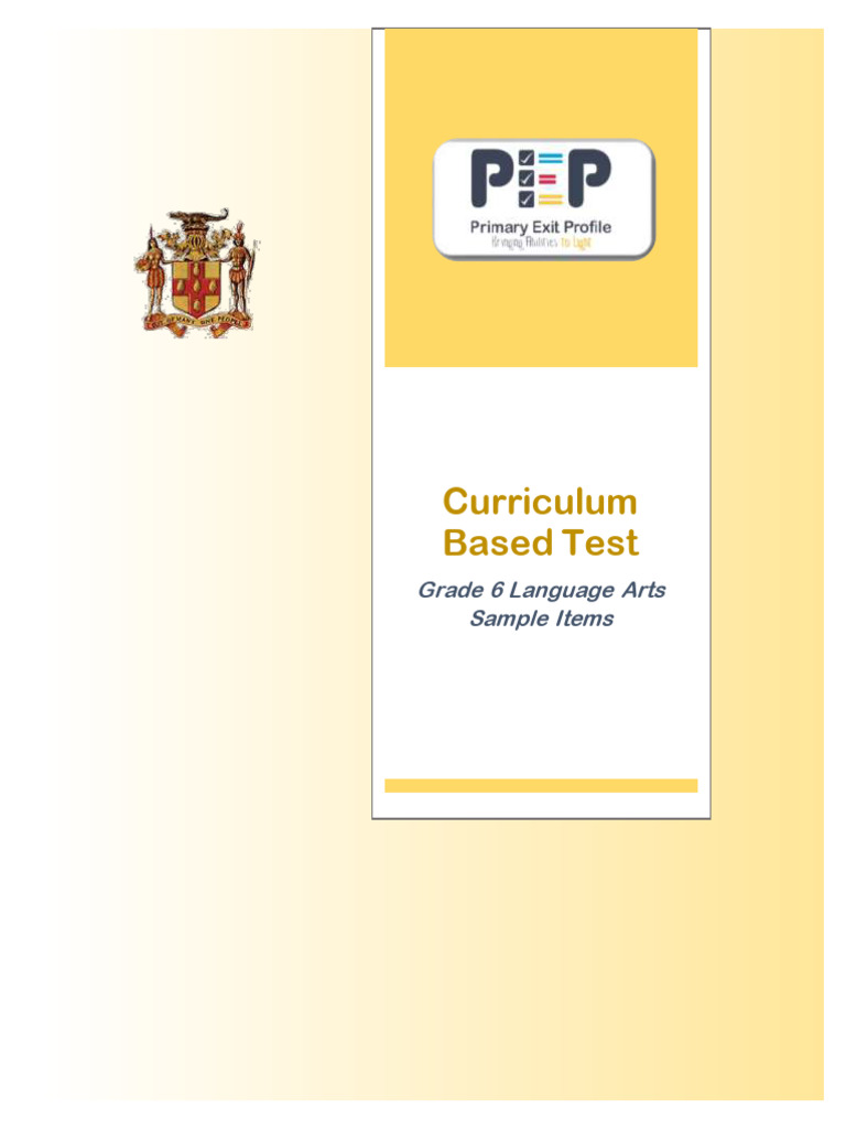 Grade 6 Language Arts Curriculum Based Test Sample Test Booklet 2022 | PDF