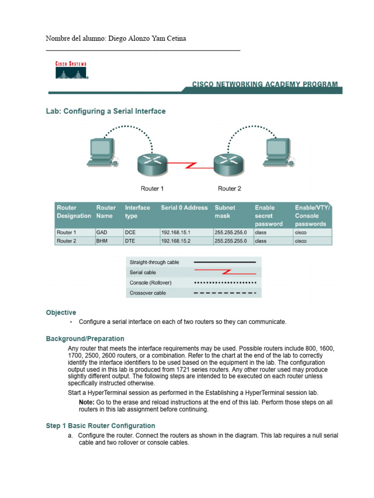 Lab - 5 - Configuring A Serial Interface | PDF