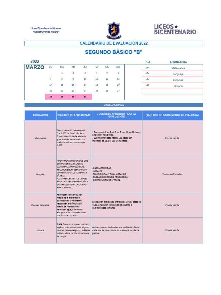 2°-basico-B-Marzo | PDF