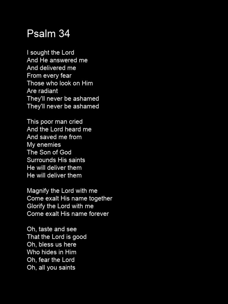Psalm 34 | PDF