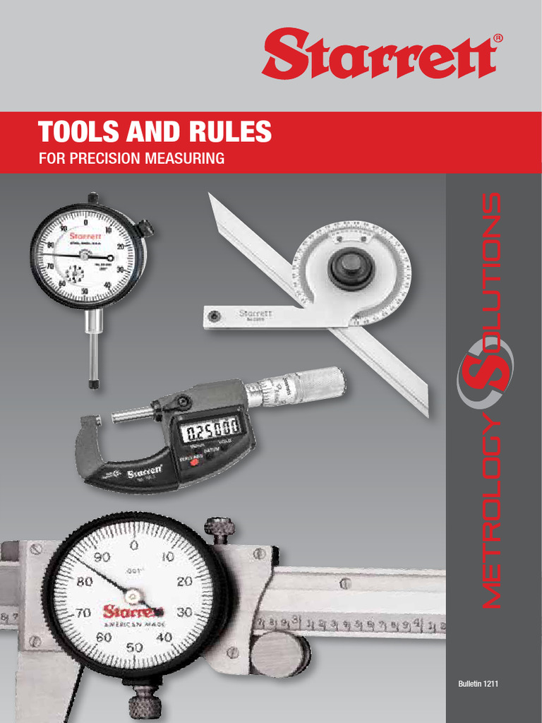 Starrett Tools and Rules (Bulletin 1211) | PDF