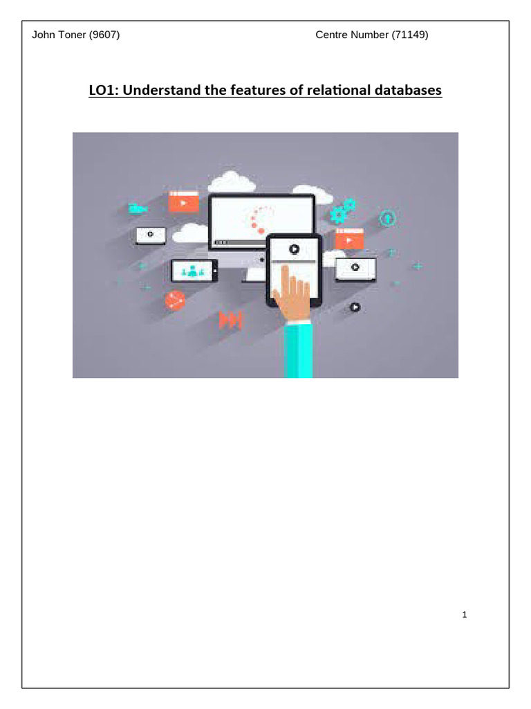 P1 - Features of A Relational Database | PDF