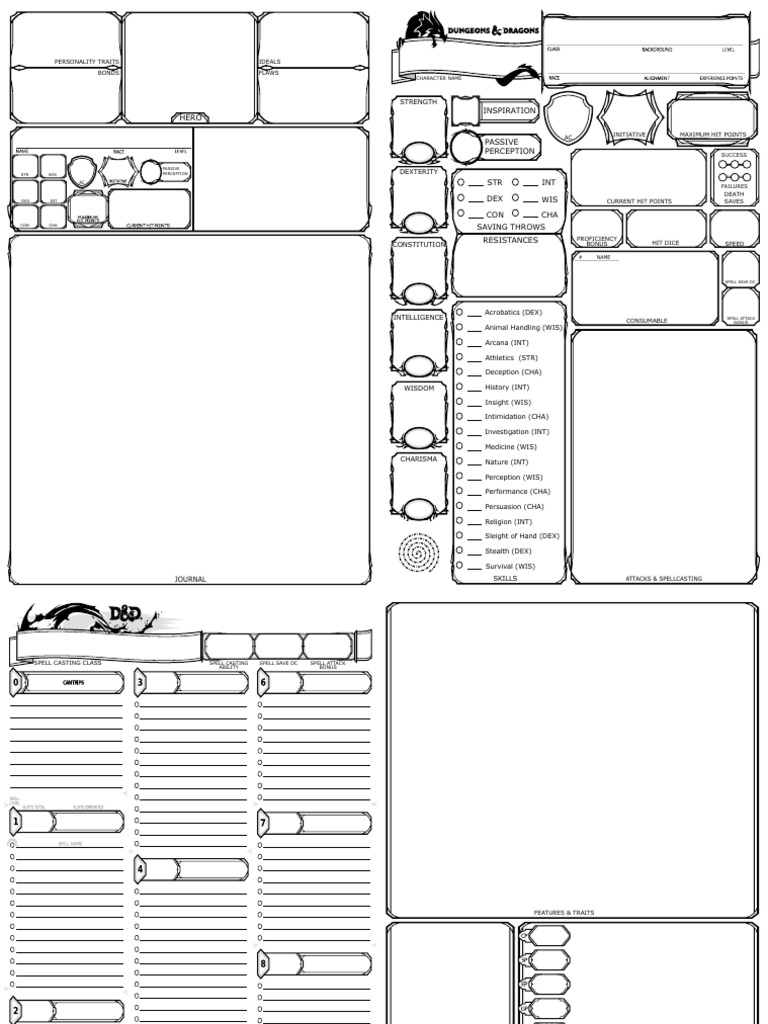 2249554-DD5e Booklet Character Sheet | PDF