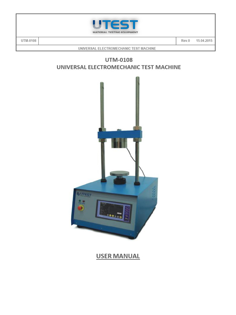 Utm-0108 TFT Multiplex Machine Um | PDF