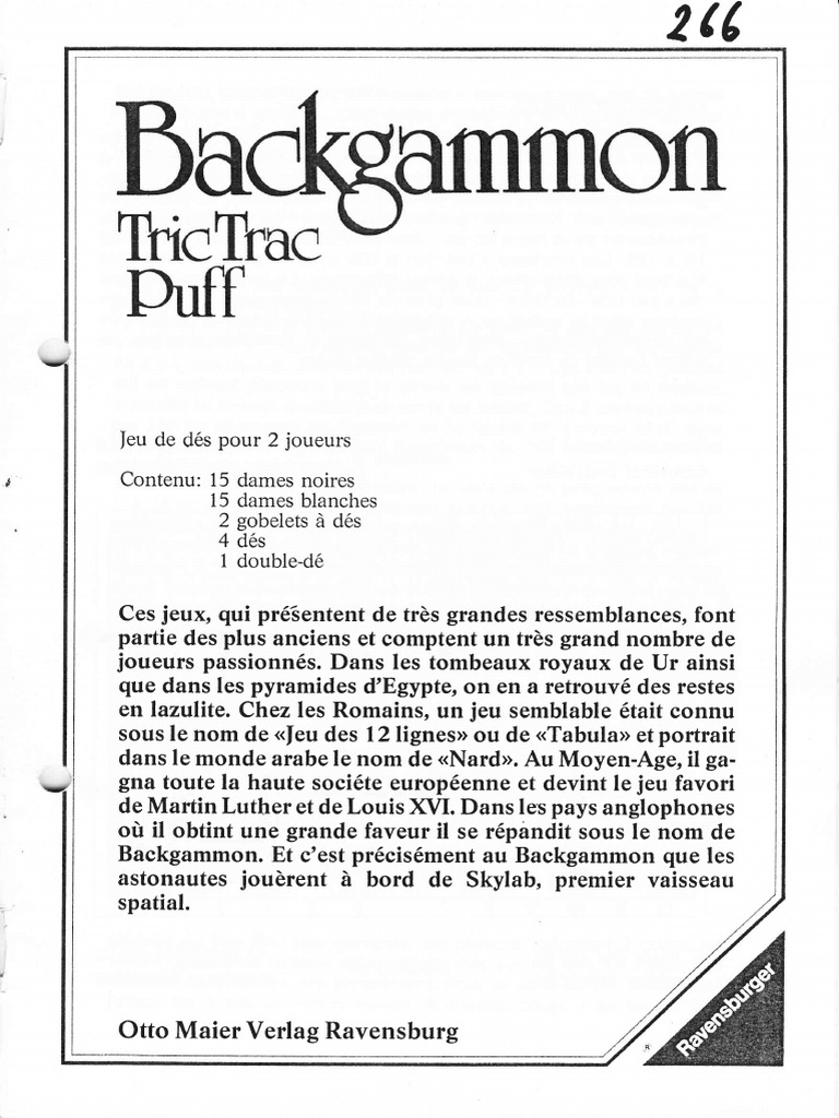 Backgammon | PDF