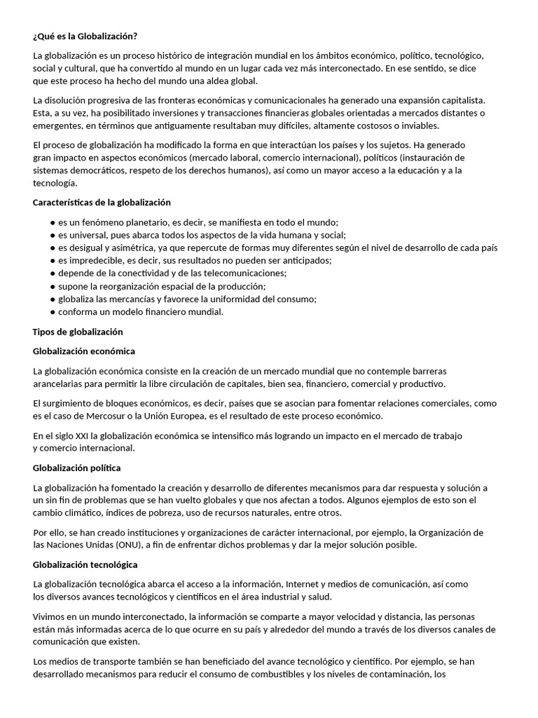 Qu - Es La Globalizaci-N | PDF
