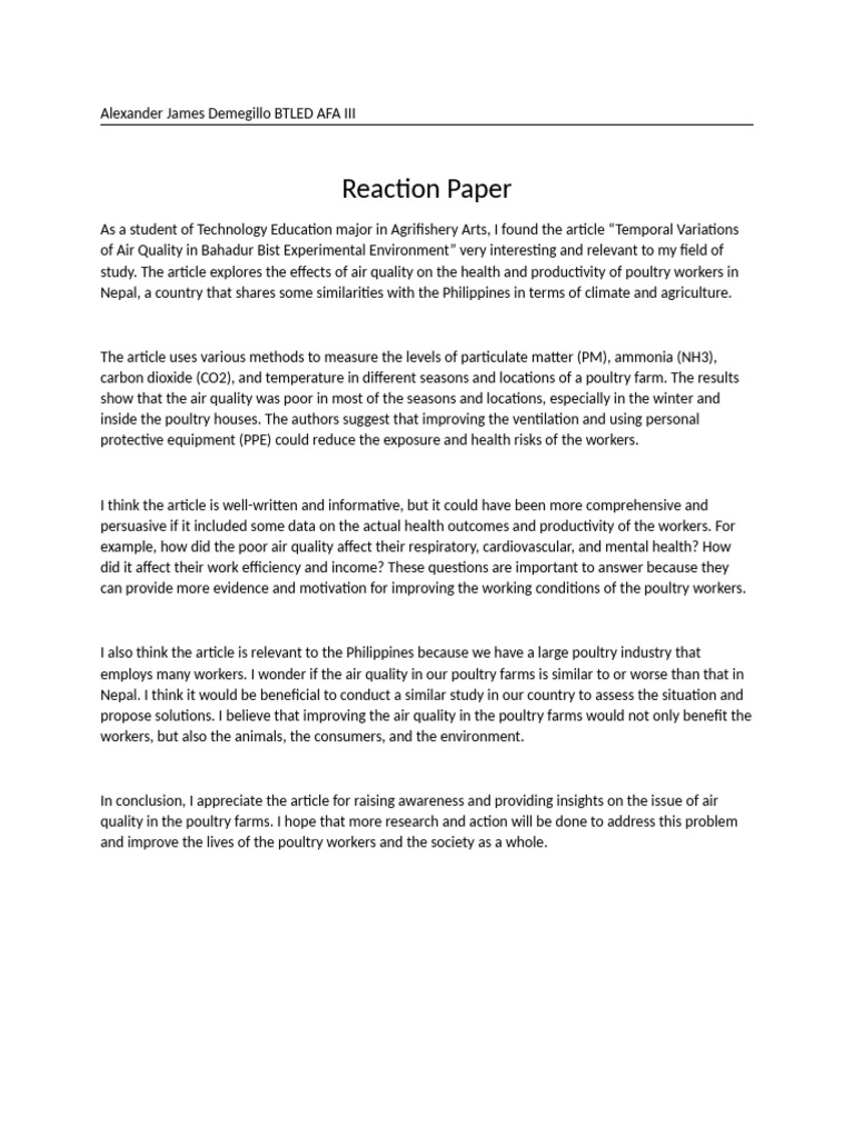 Reaction Paper Demegillo | PDF