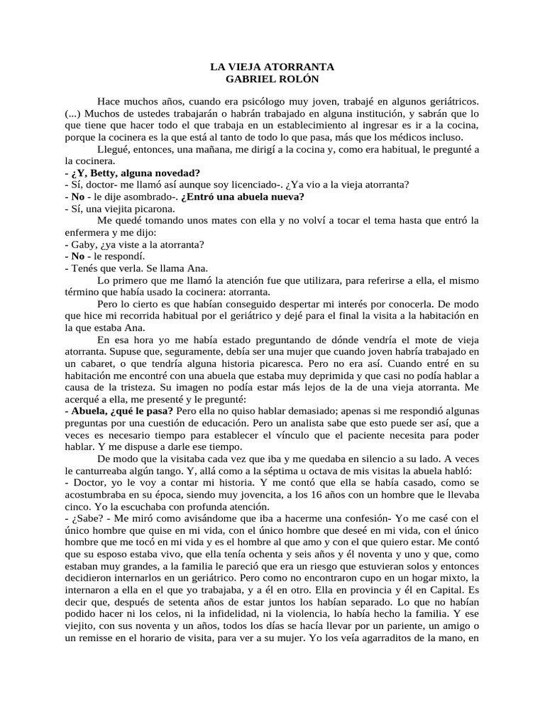 Gabriel Rolón - La Vieja Atorranta | PDF