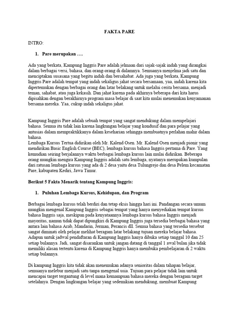 Fakta Pare Lutev Channel New | PDF | Languages | Foreign Language Studies