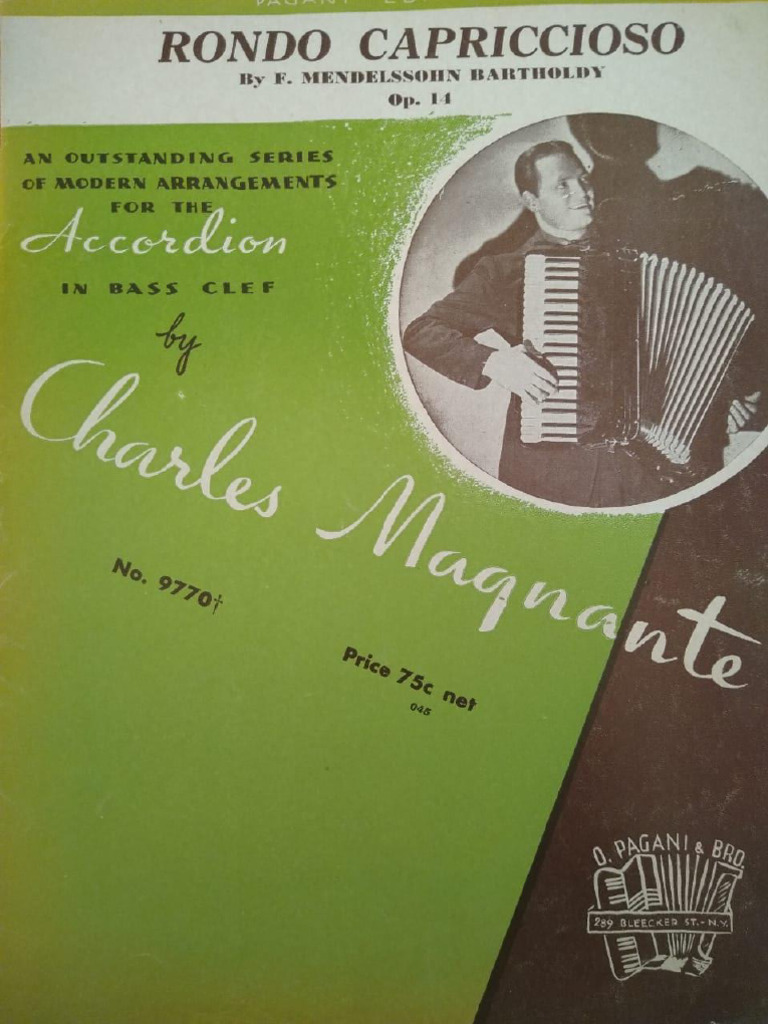 Mendelssohn - Rondo Capriccioso (Arrangement Charles Magnante) | PDF