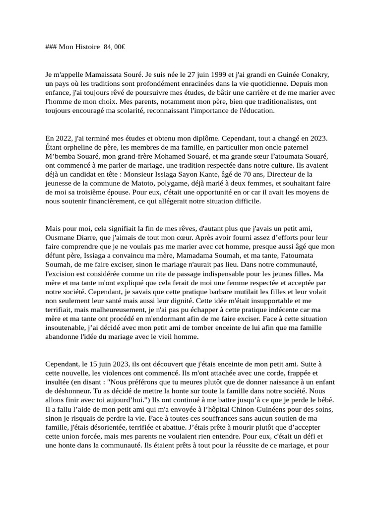 Histoire Souaré (Récupération Automatique) | PDF Histoire Souaré (Récupération Automatique) | PDF