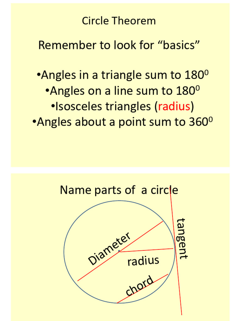 Circle Theorem 1 | PDF