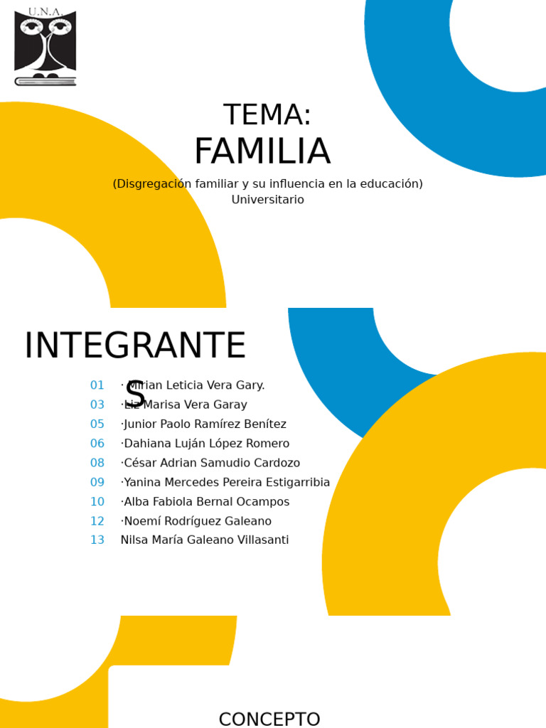 Familia (Disgregación Familiar y Su Influencia en La Educación ...