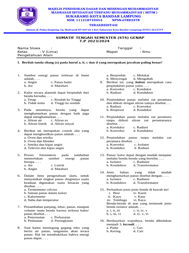 STS Ipa KLS 5 Genap | PDF