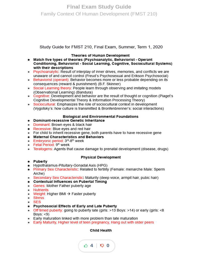 Final Exam Study Guide - Compress | PDF