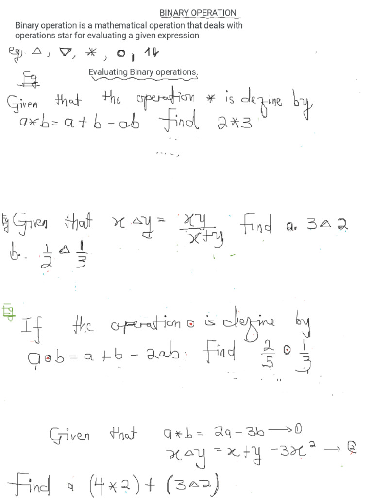 ZEST SAT MATHS 9 Binary Operations & Modulo Functions | PDF
