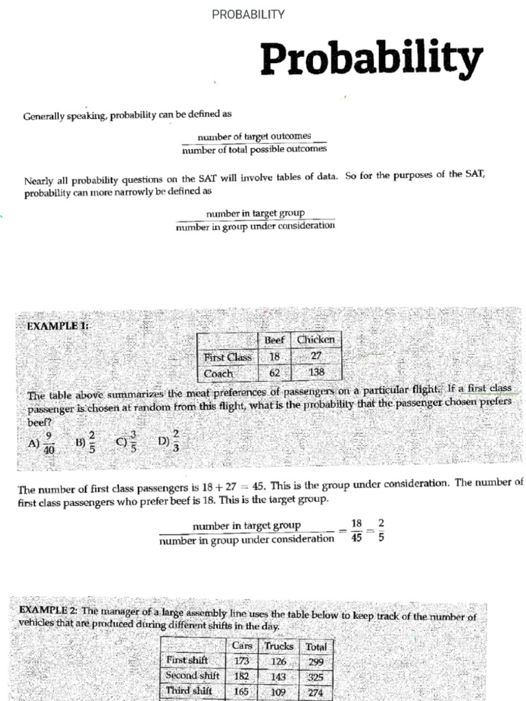 Dream Sat Maths Probability | PDF