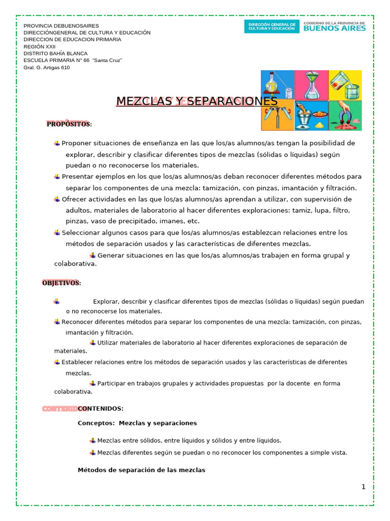 Mezclas y Soluciones 3°a | PDF