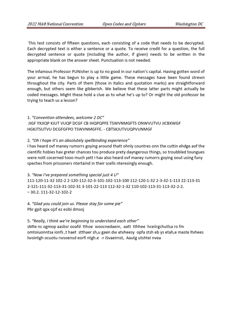 Open Codes Test | PDF