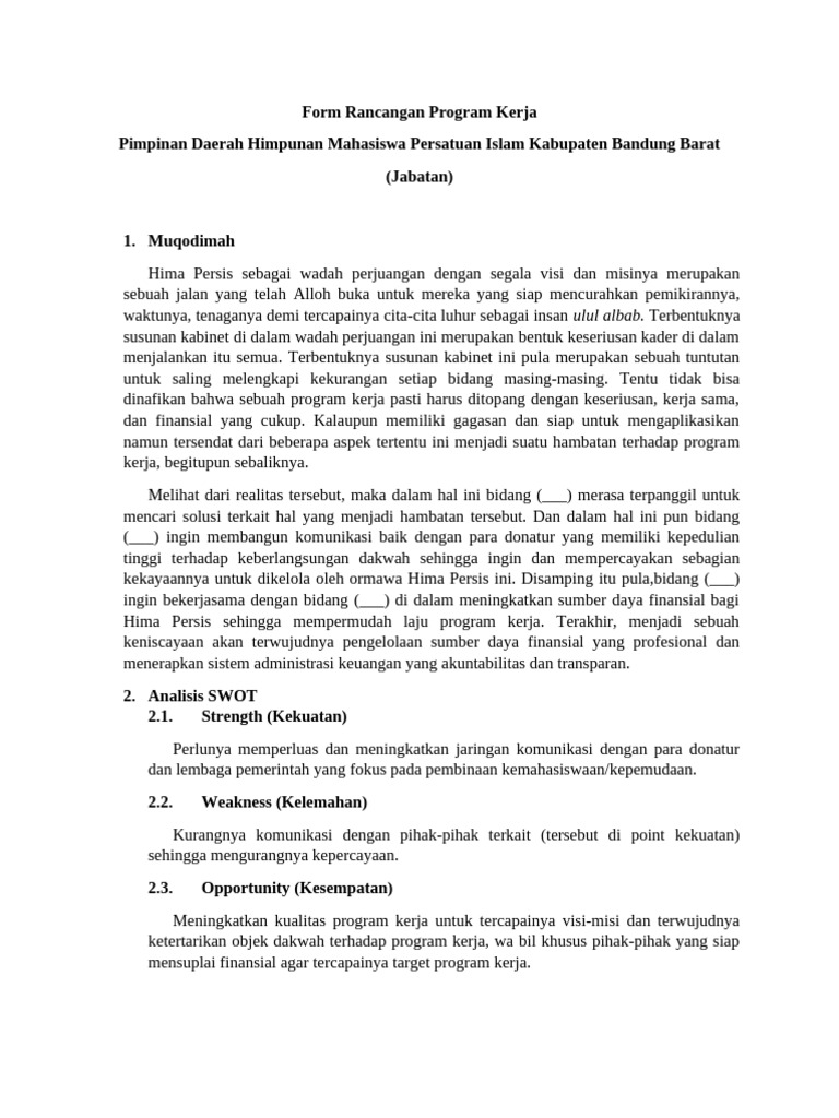 Format Proker 2021-2022 | PDF