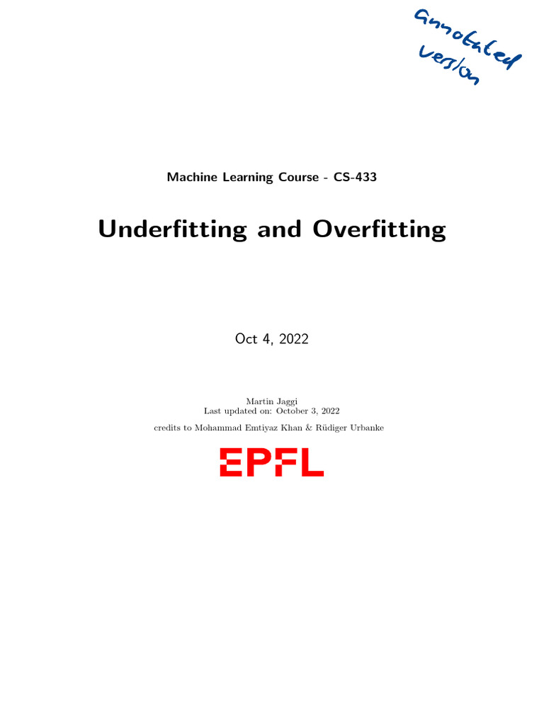 Lecture03b Overfitting Annotated | PDF
