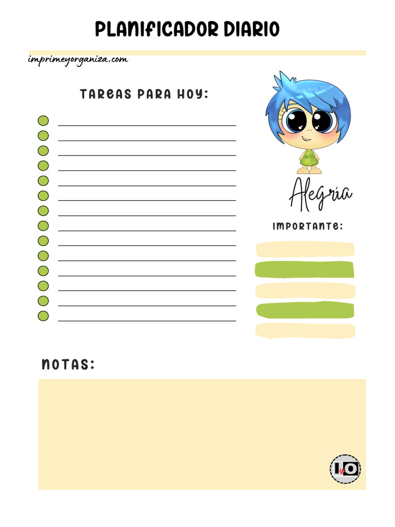 Planificador Diario Alegria (1) | PDF