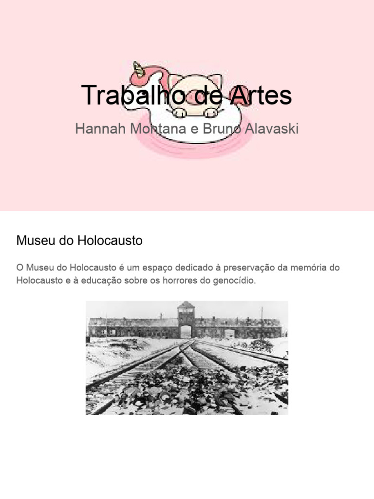 Hannah Montana Luo e Bruno Alavaski Martins - Artes | PDF