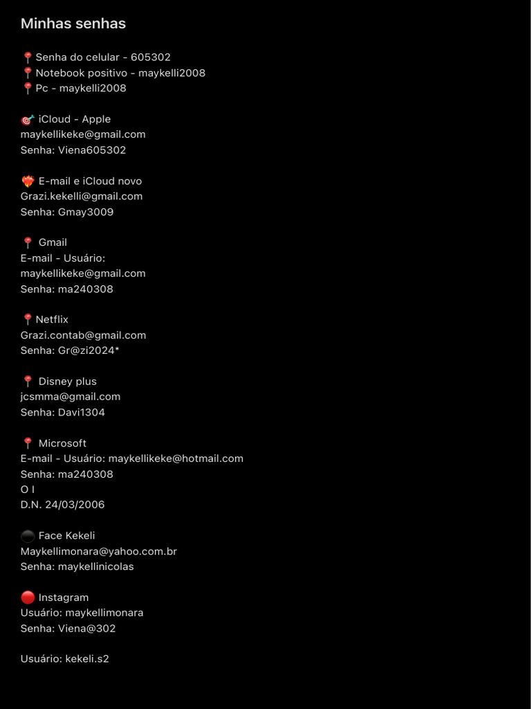 Minhas Senhas 2 | PDF